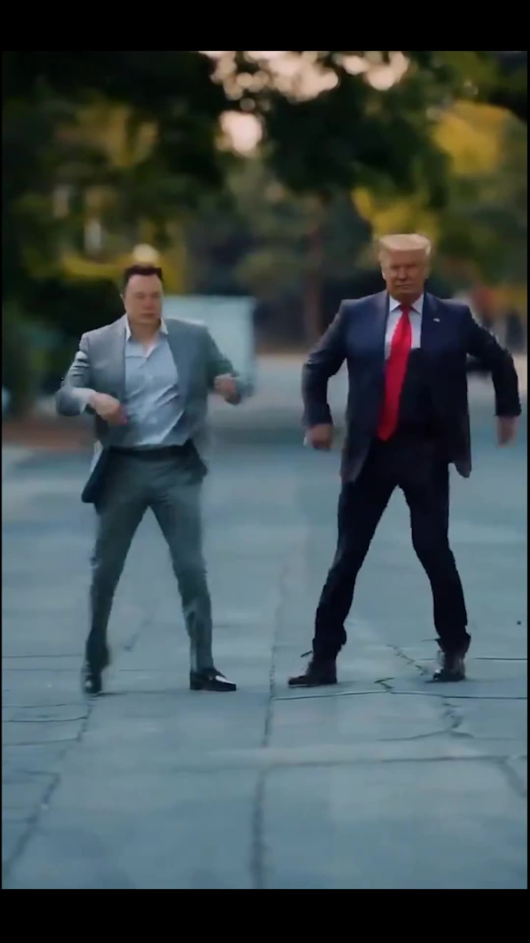 Elon Musk and Donald Trump Dancing to "Staying Alive" (BeeGees)