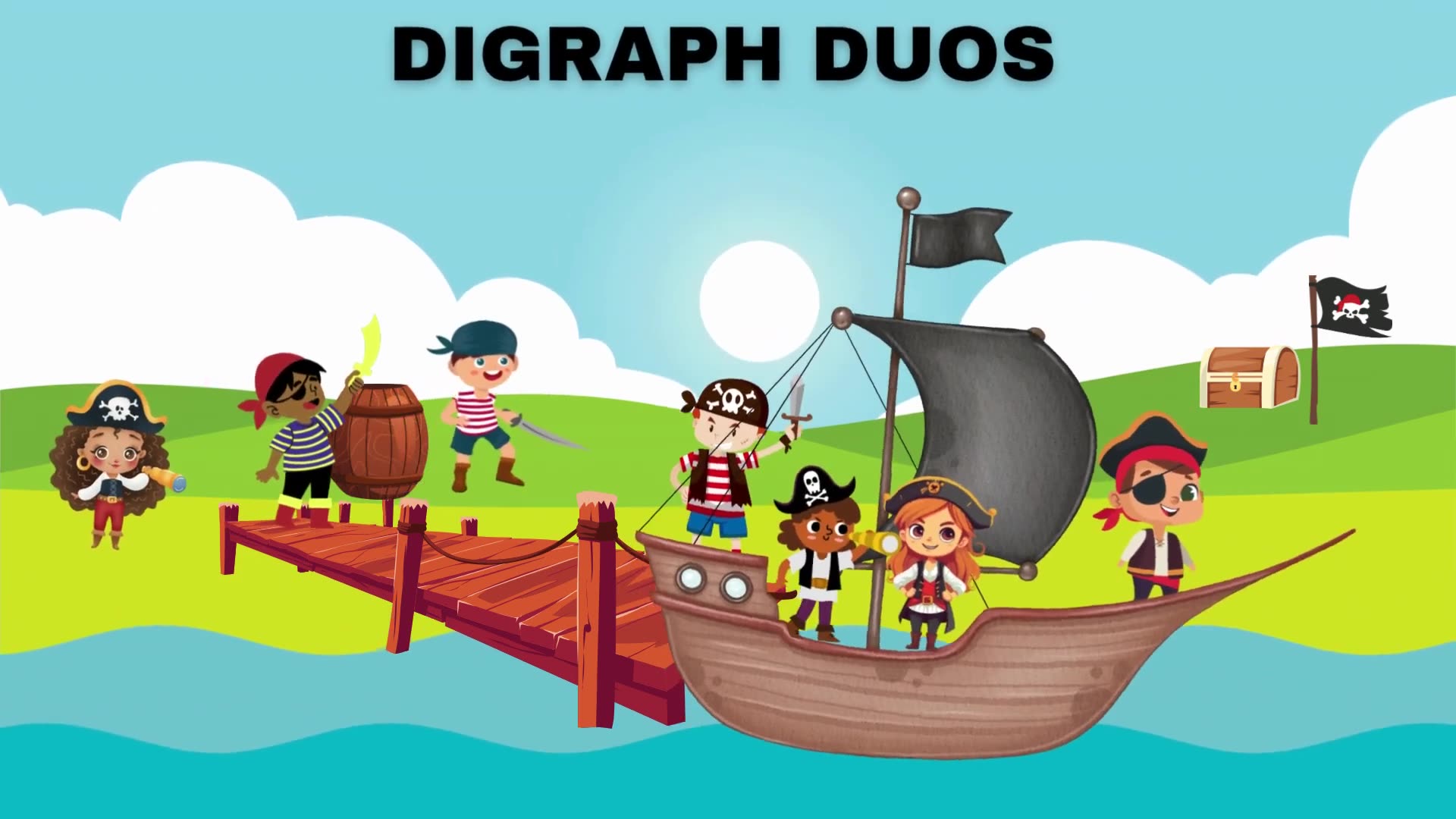 Digraph Duos: A Pirate Party with Letter Pairs! #kids #phonics # ...
