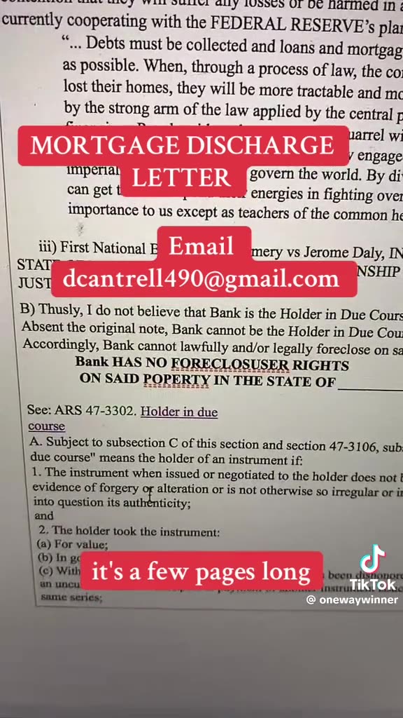 MORTGAGE DISCHARGE LETTER