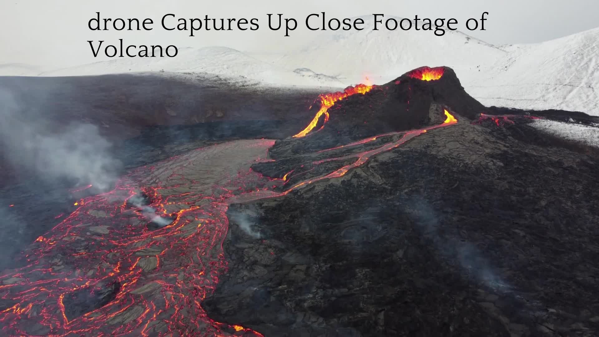 Drone Captures Up Close Footage of Volcano