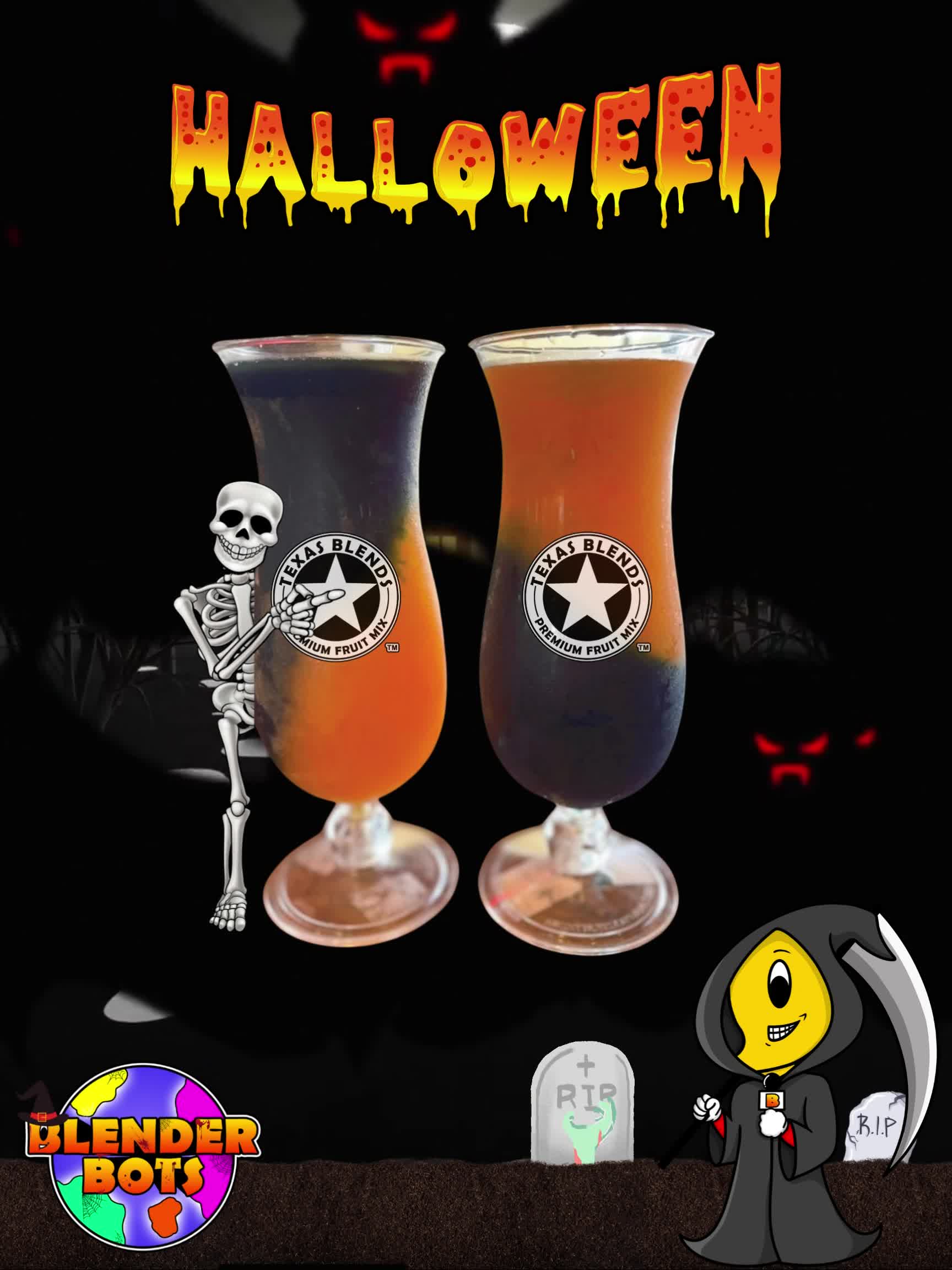 Blender Bots Halloween 2022 Texas Blends Premium Fruit Mix