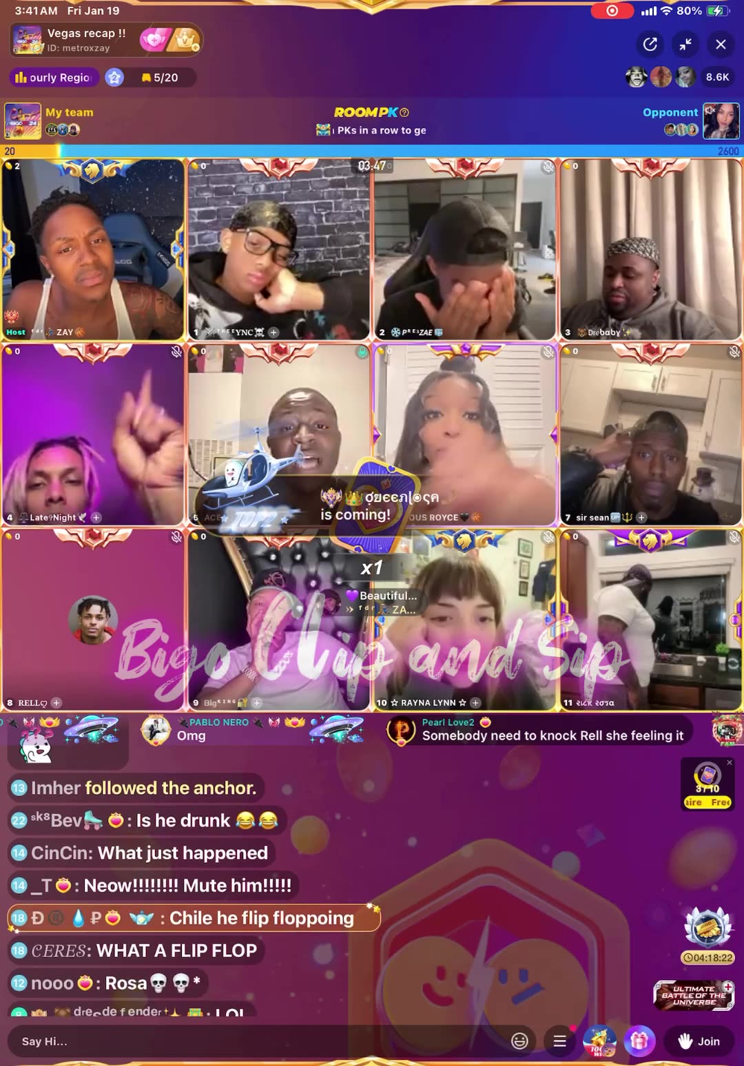 Zay hosts aftermath panel ft DreBaby & Maj & it gets dark 1/19/24 #bigoclipandsip