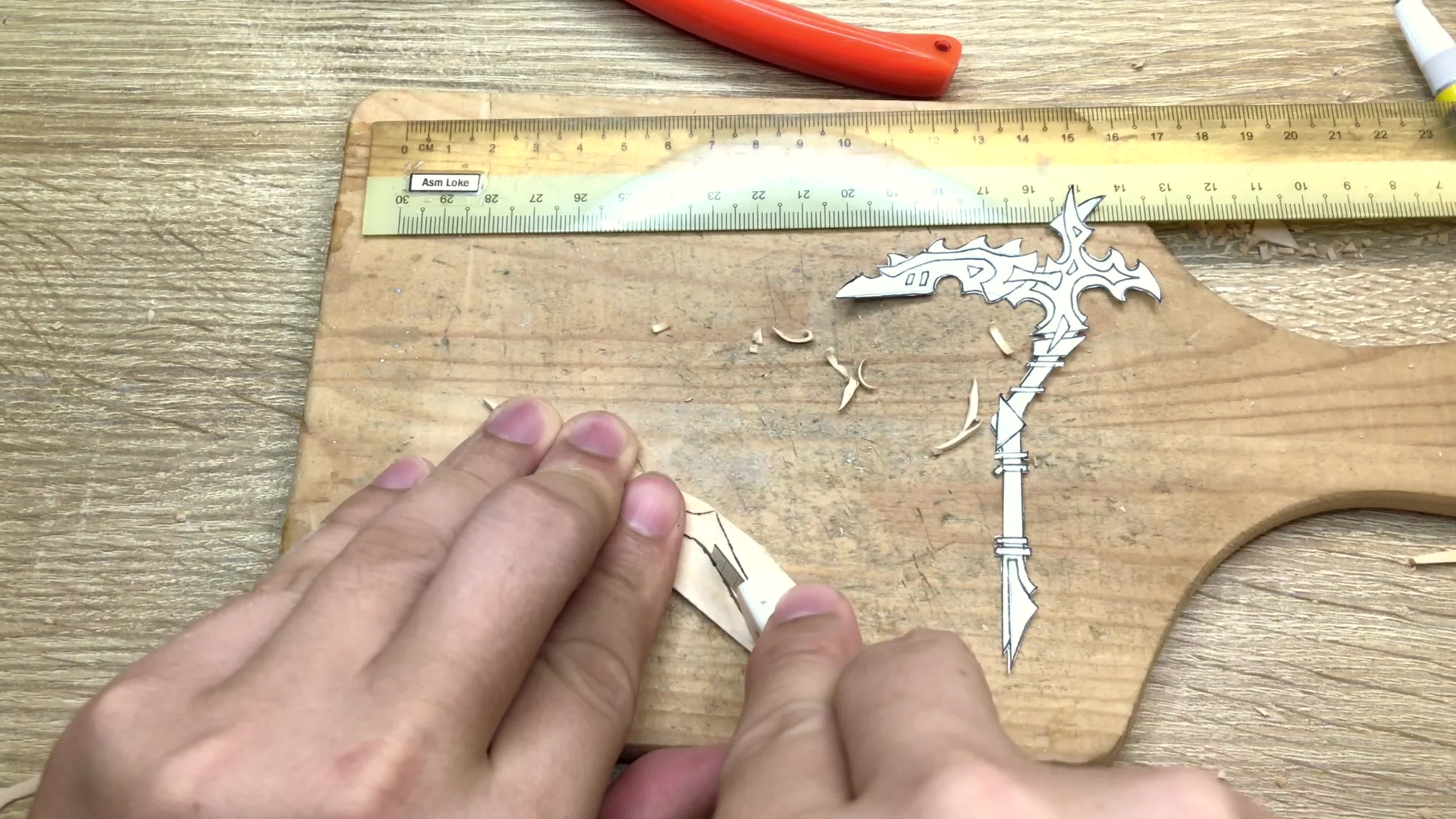 Mini Scythe - Part 2 (how to make/DIY), 迷你战镰, ミニトレンチ, 미니 트렌치, Мини ...