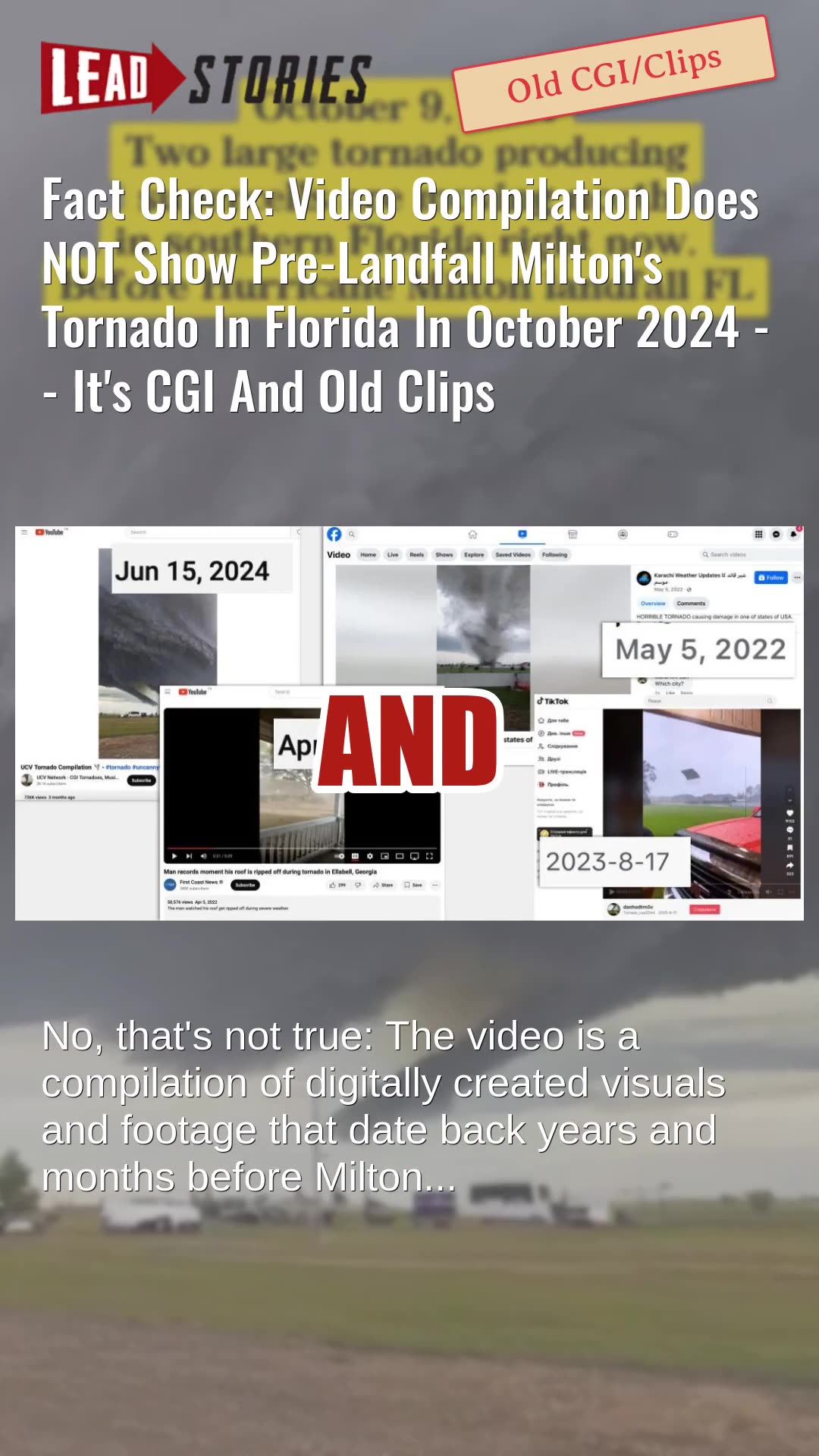 Fact Check: Video Compilation Does NOT Show Pre-Landfall Milton's ...