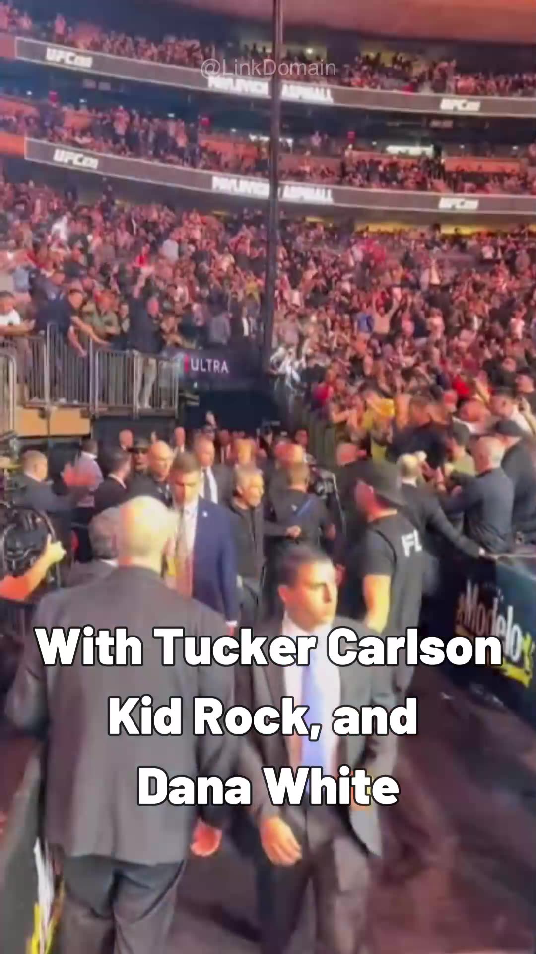 The UFC crowd erupts when Kid Rock, Tucker Carlson, and Donald Trump ...