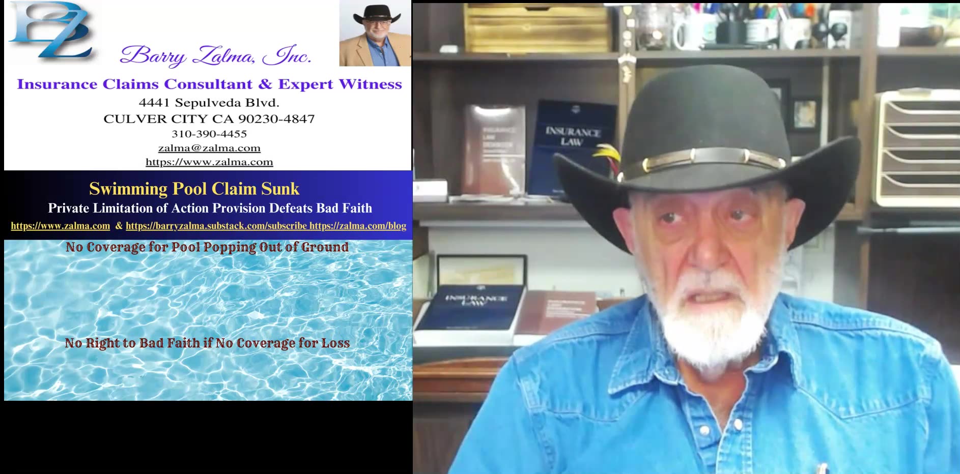 Swimming Pool Claim Sunk