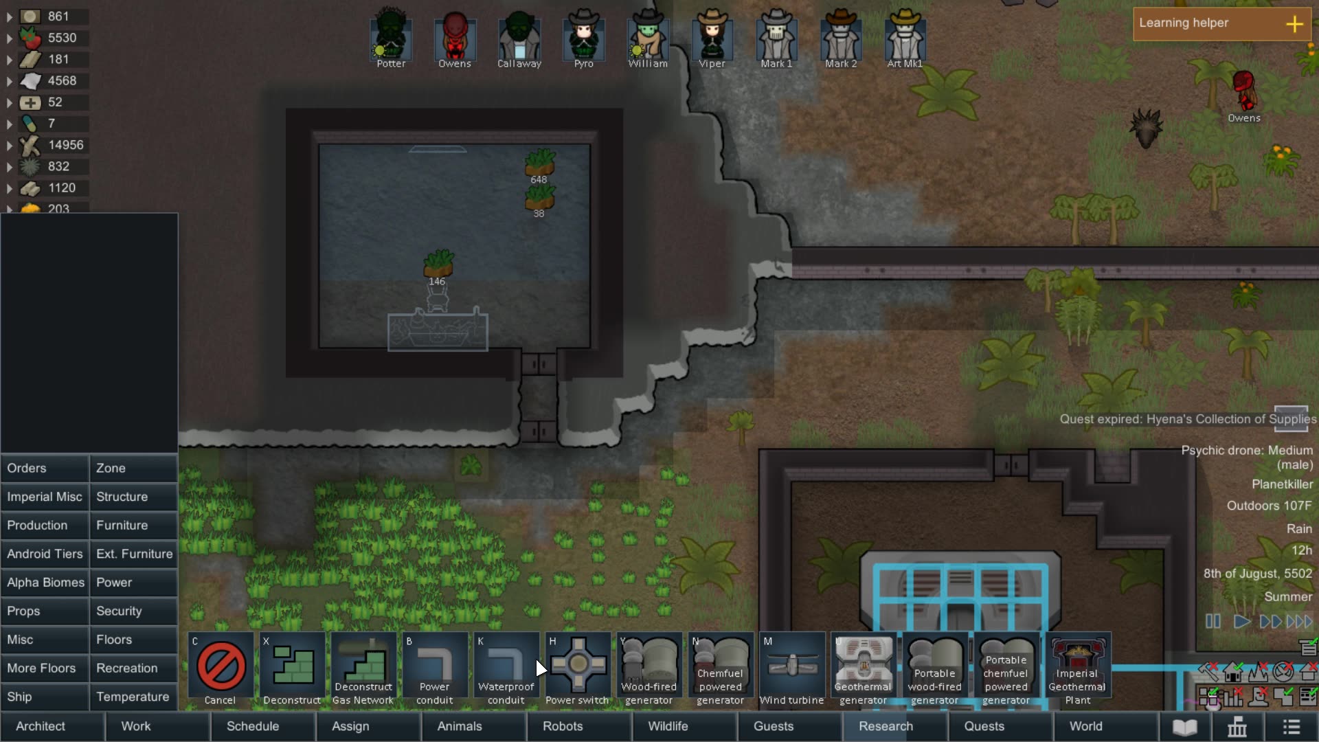 Warhammer 40K Rimworld Ep 16 - Moving Into Yayo Production