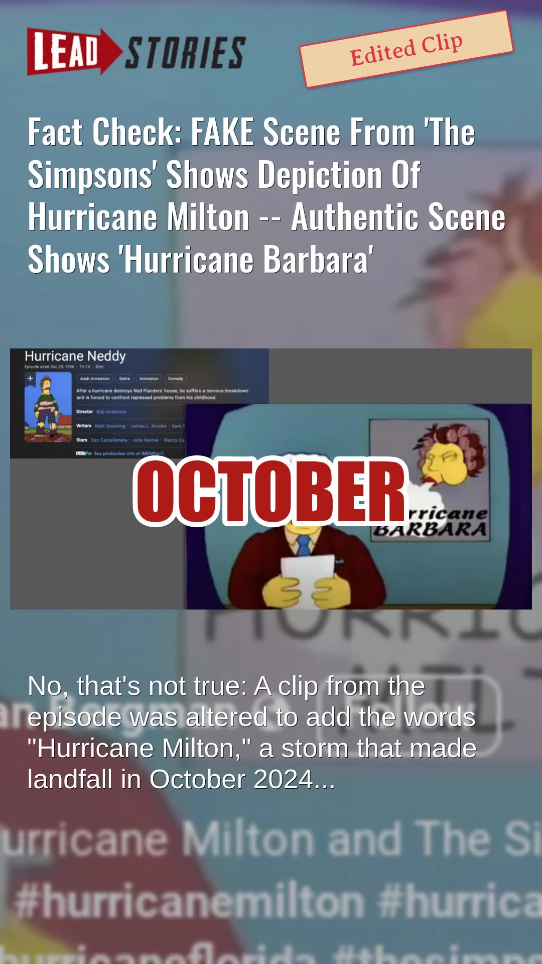 Fact Check: FAKE Scene From 'The Simpsons' Shows Hurricane Milton -- No ...