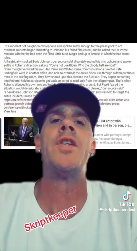 ARTHUR ROBERTS THE 83 YR OLD WHO PORTRAYS JOE BIDEN