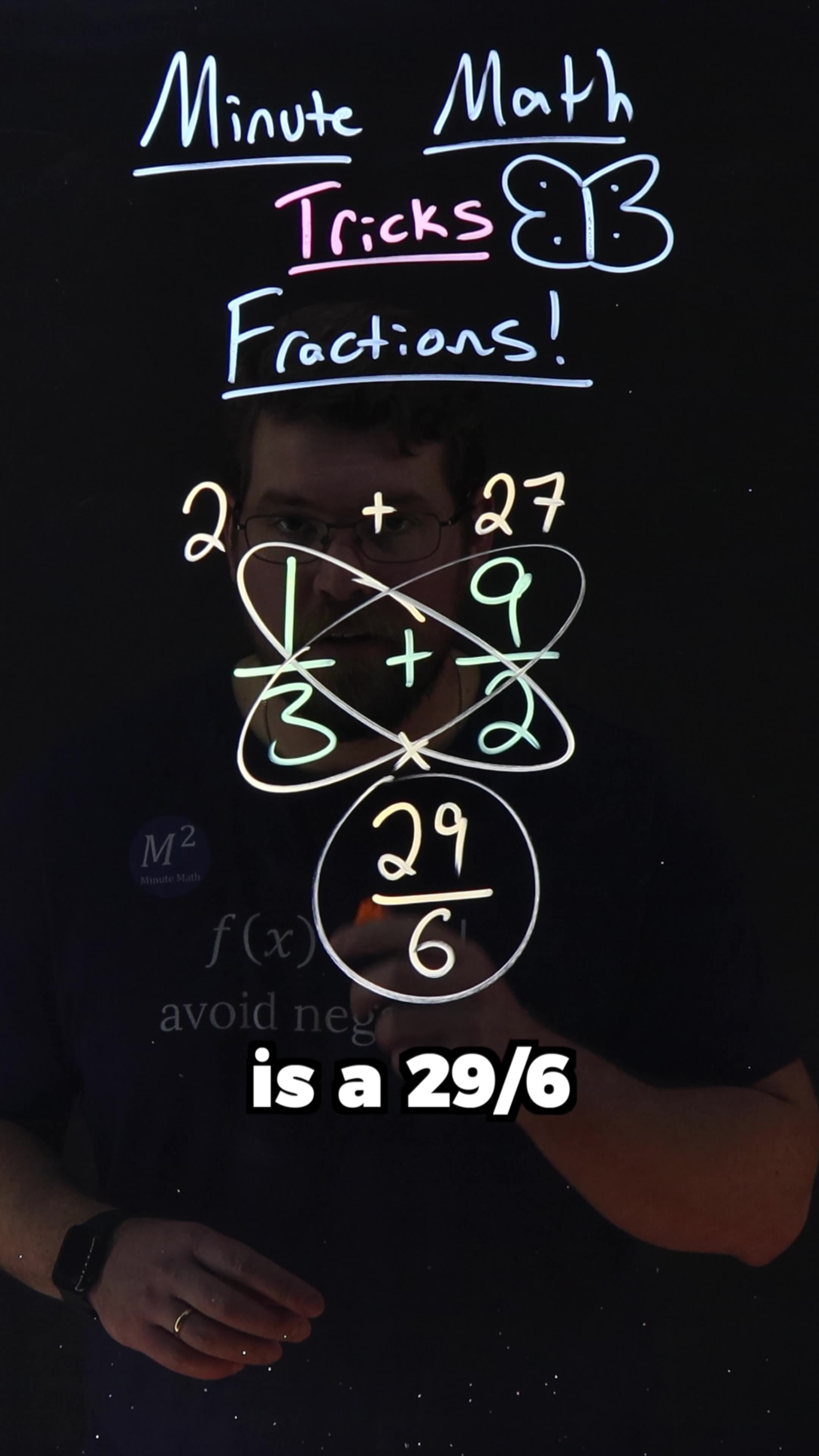 How to use the Butterfly Method for Adding Fractions | 5 Examples = 29/ ...