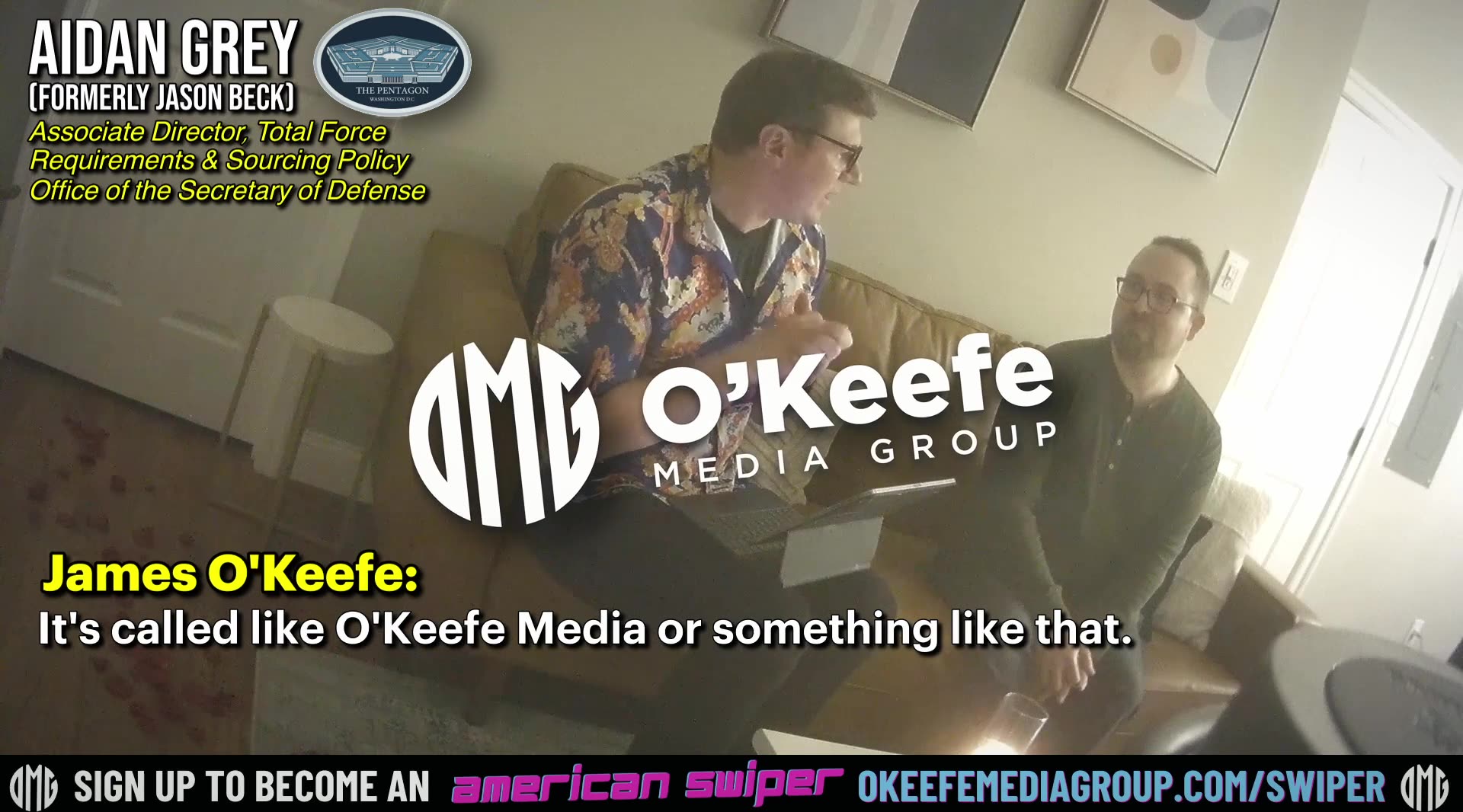 O'Keefe Confronts Pentagon Official "Aidan Grey" in a Netflix-Style Episode Featuring Himself