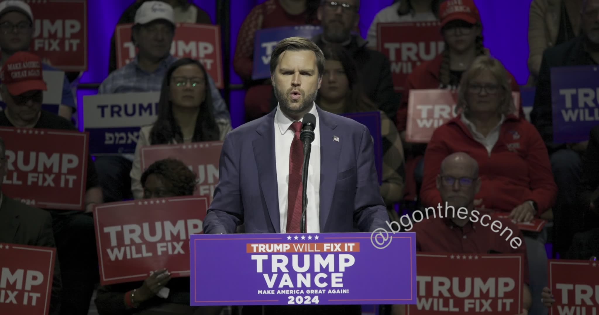 Senator JD Vance Holds Rally in Flint, Michigan