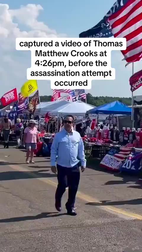 Appears to be new footage of sniper Thomas Matthew Crooks at the Butler ...