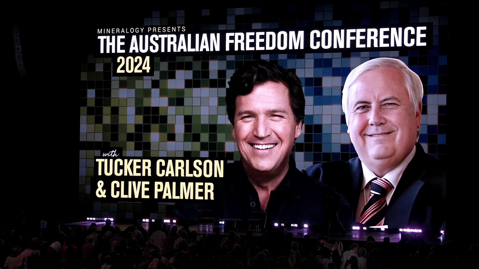 Tucker Carlson and Clive Palmer - Cairns - Australian Freedom ...