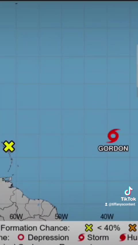 TROPICAL STORM GORDON FORMS