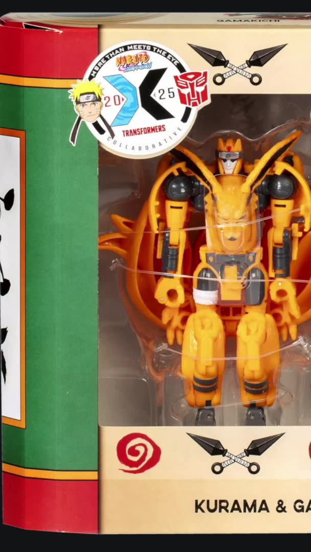 NARUTO SHIPPUDEN x Transformers collab Kurama and Gamakichi