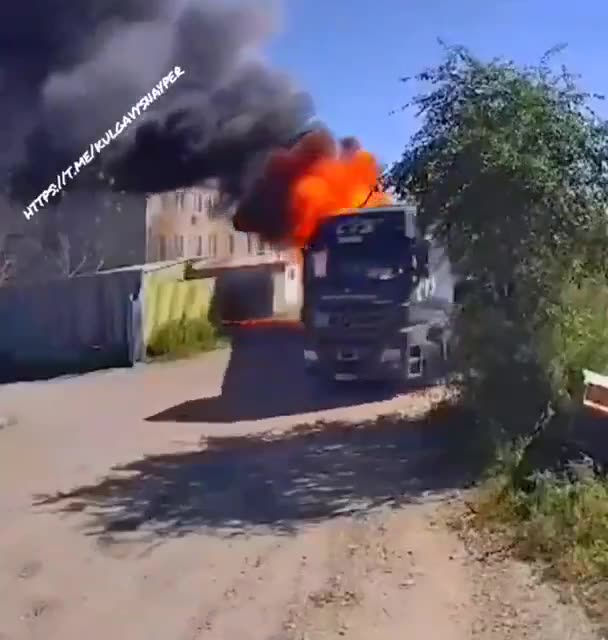 “It’s totally fine,” says the driver evacuating burning ammo from ...
