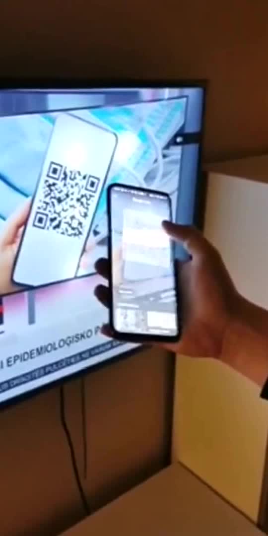 QR code on Latvian news channel