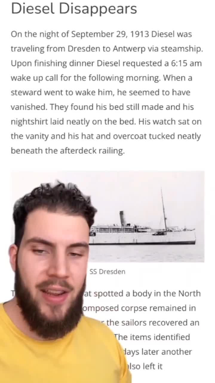 Rudolph diesel was killed for inventing the diesel engine