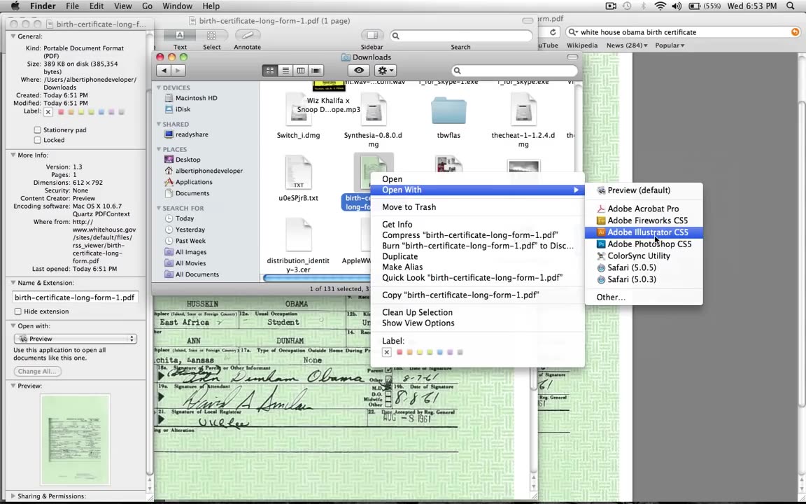 2023 Barry Soetoro or Barack Hussein Obama birth certificate from wh ...
