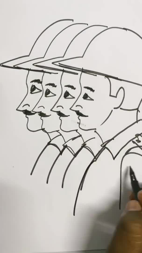 Drawing, shading and blending a minimalistic face with graphite pencils