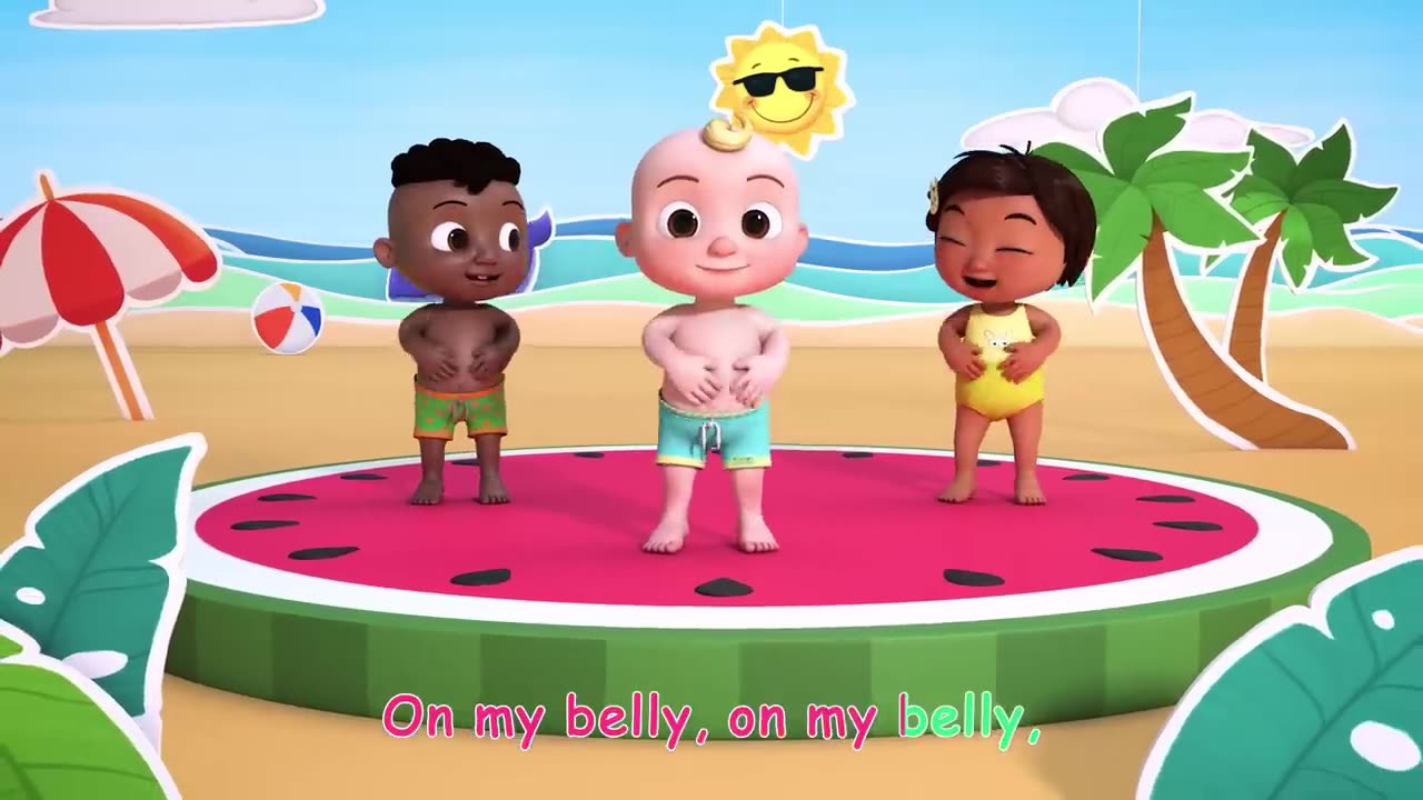 Belly button dance | dance party cocomelon nursery rhymes & kinds songs