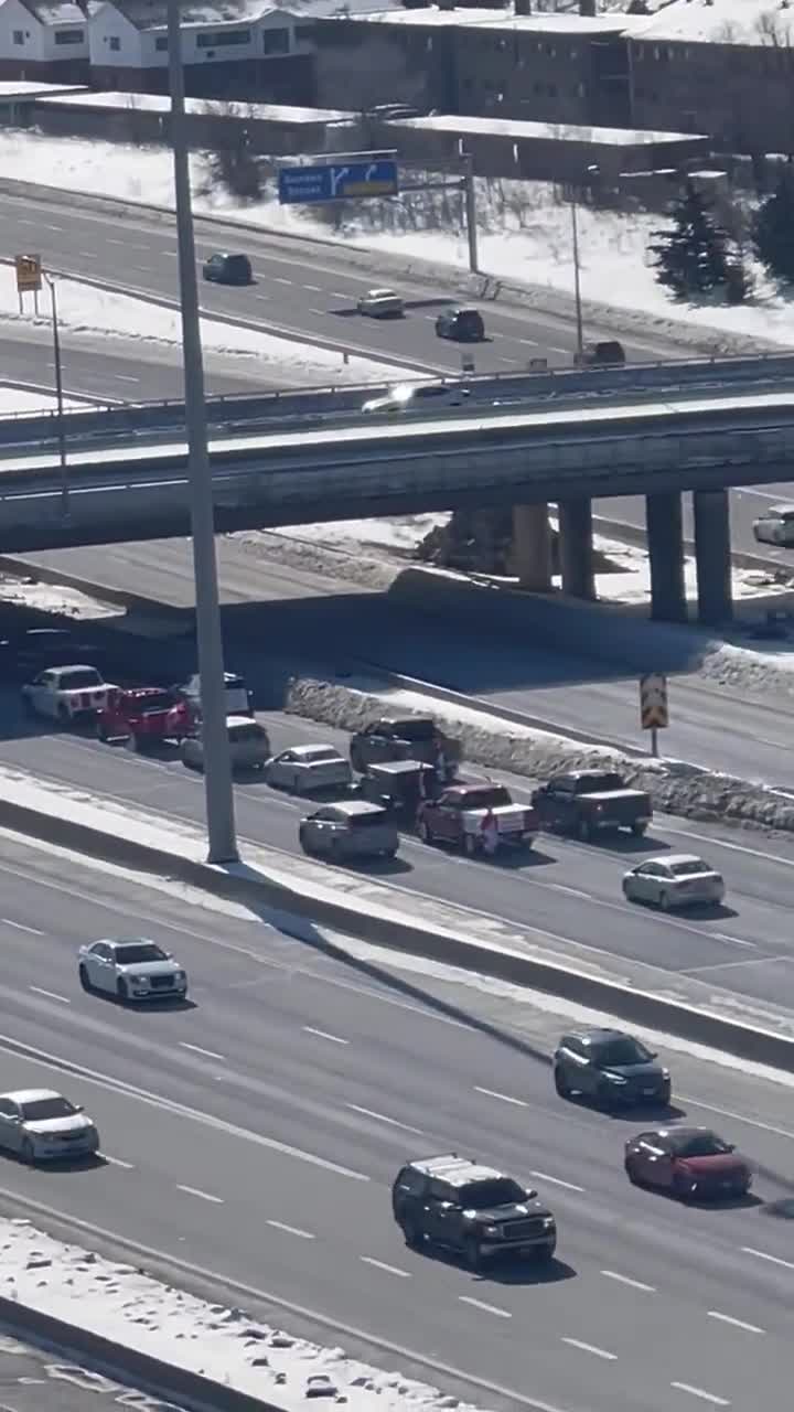 Trucker Convoy heading downtown Toronto Saturday Feb 5th