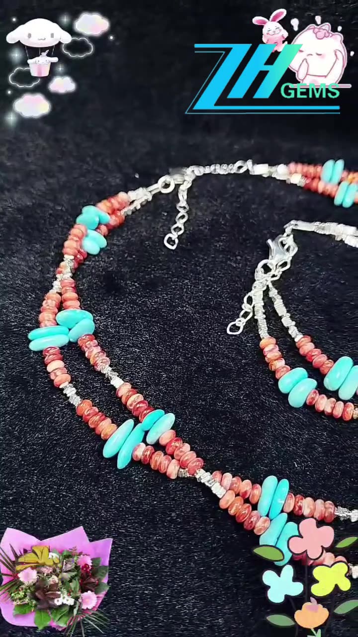 GN-20241218-03 Precious Natural red spiny oyster with natural Sterling ...