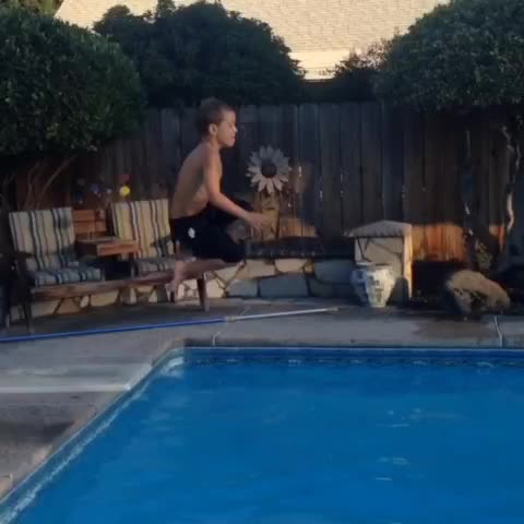 Dad Breaks Kid's Diving Board In Epic Pool Fail