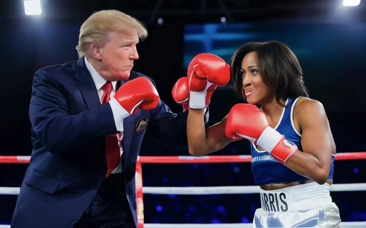 DONALD TRUMP VERSUS KAMALA HARRIS HEAVY WEIGHT TITLE FIGHT FOR FREEDOM