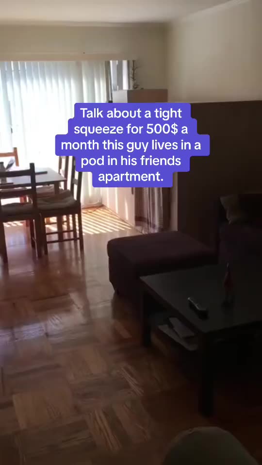 Talk about a tight squeeze man pays $500 a month to live in pod in ...