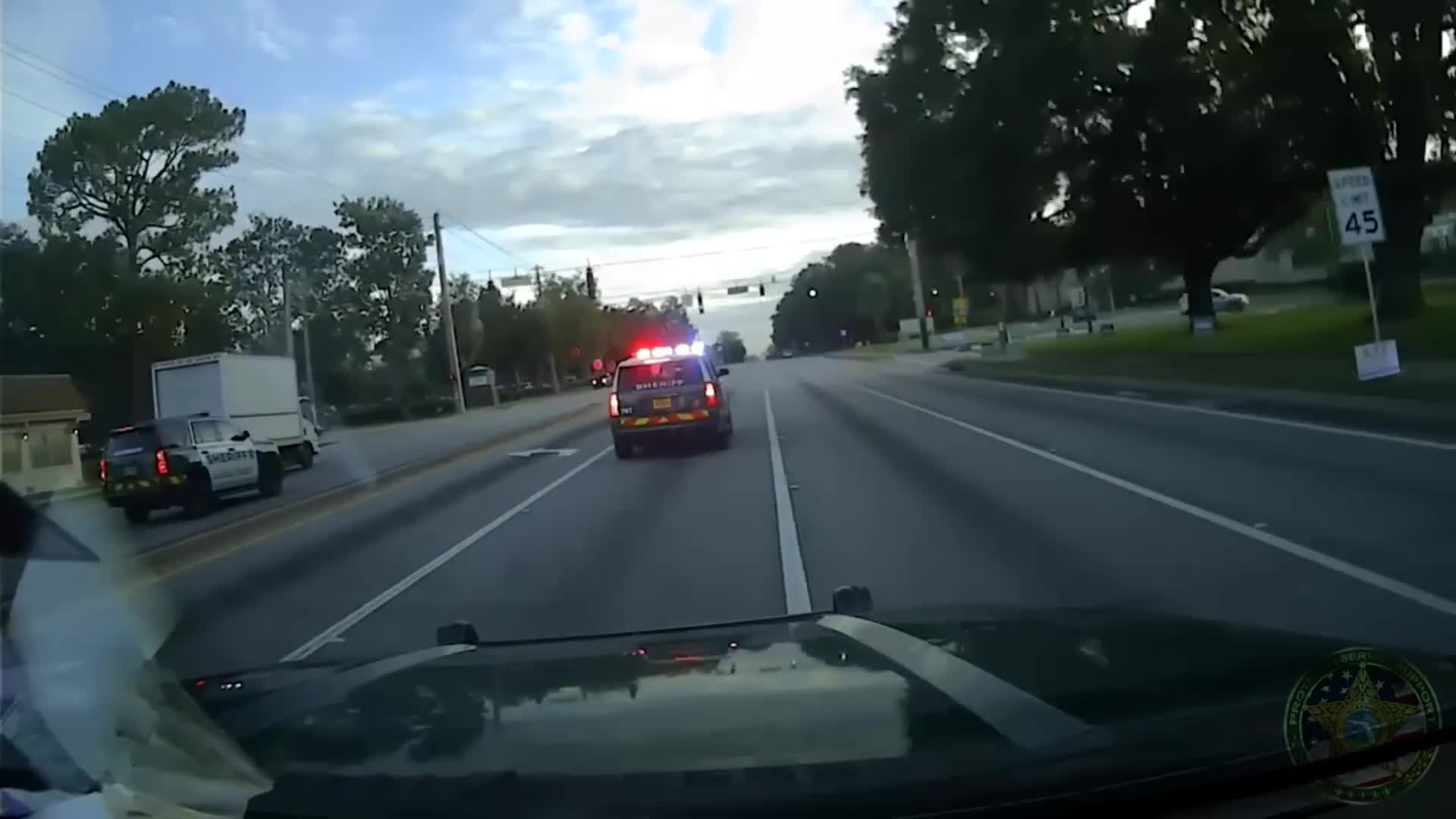 Suspect in Stolen Box Truck Crashes into Several Patrol Cars During ...