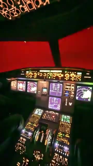 St. Elmo's Fire Seen from Airplane Cockpit