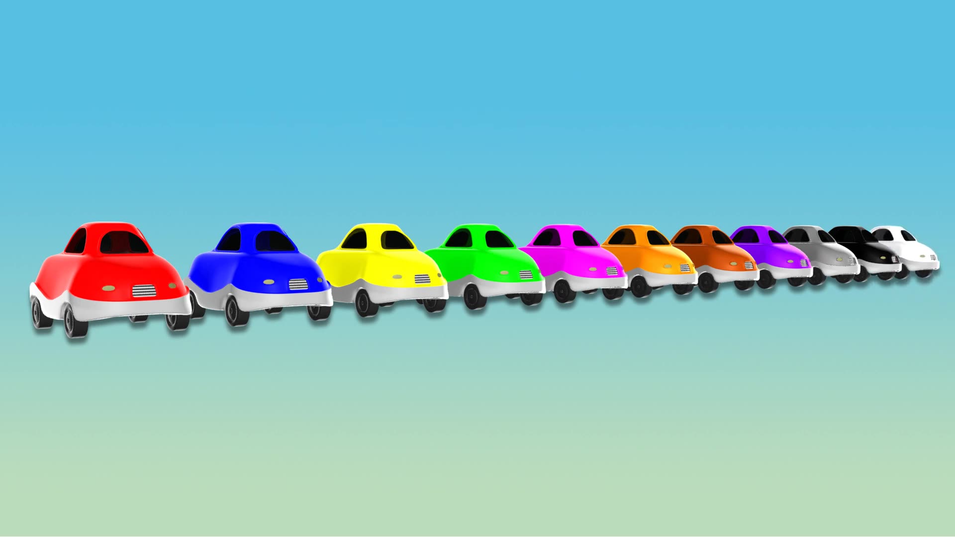Learn Colors With Cars - 3D Car - Cartoons For Children Toddlers And ...