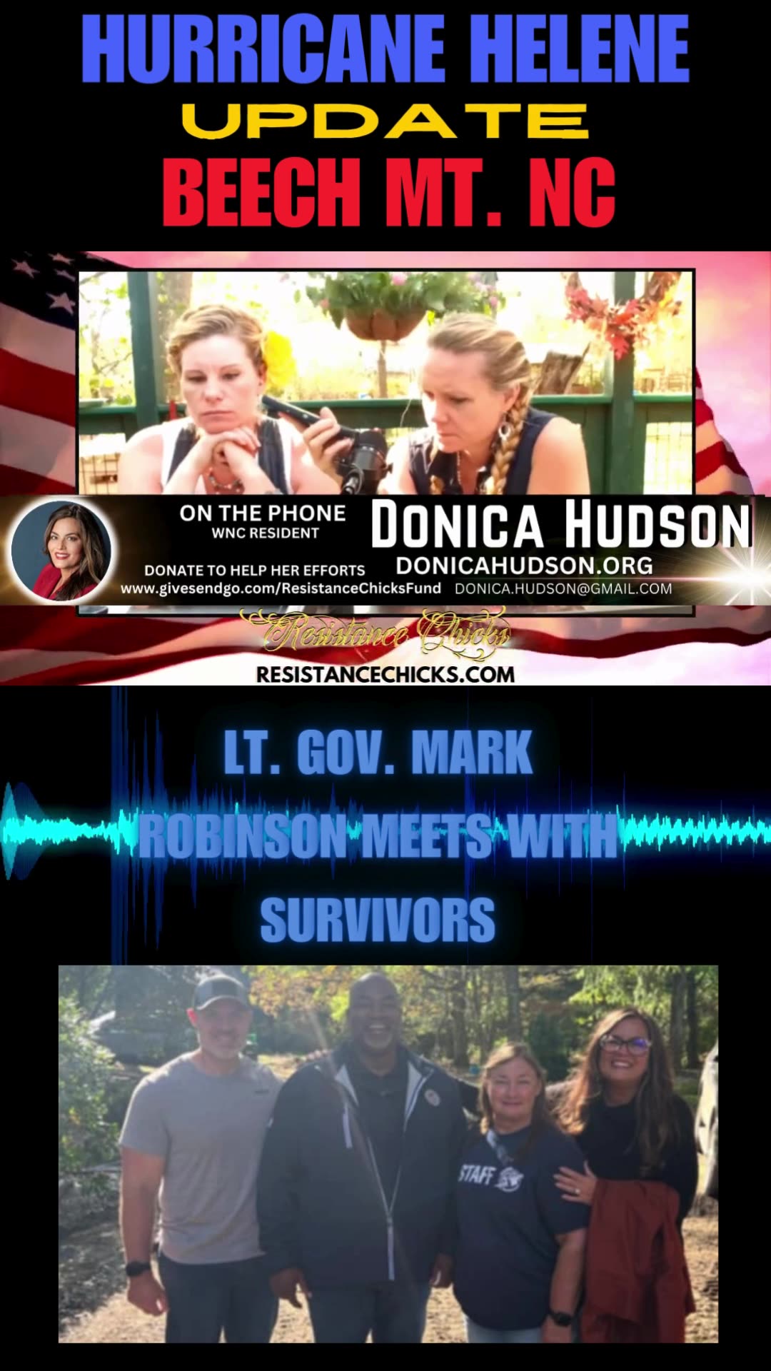 Pt. 1 Donica Hudson Reports to Resistance Chicks - Lt. Gov. Mark ...