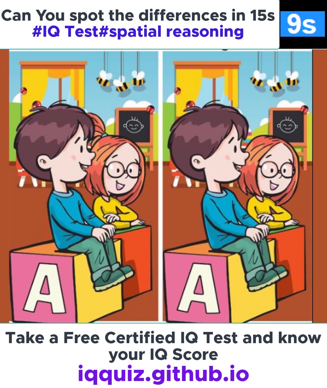 IQ Test Spatial Reasoning, Can You spot the difference