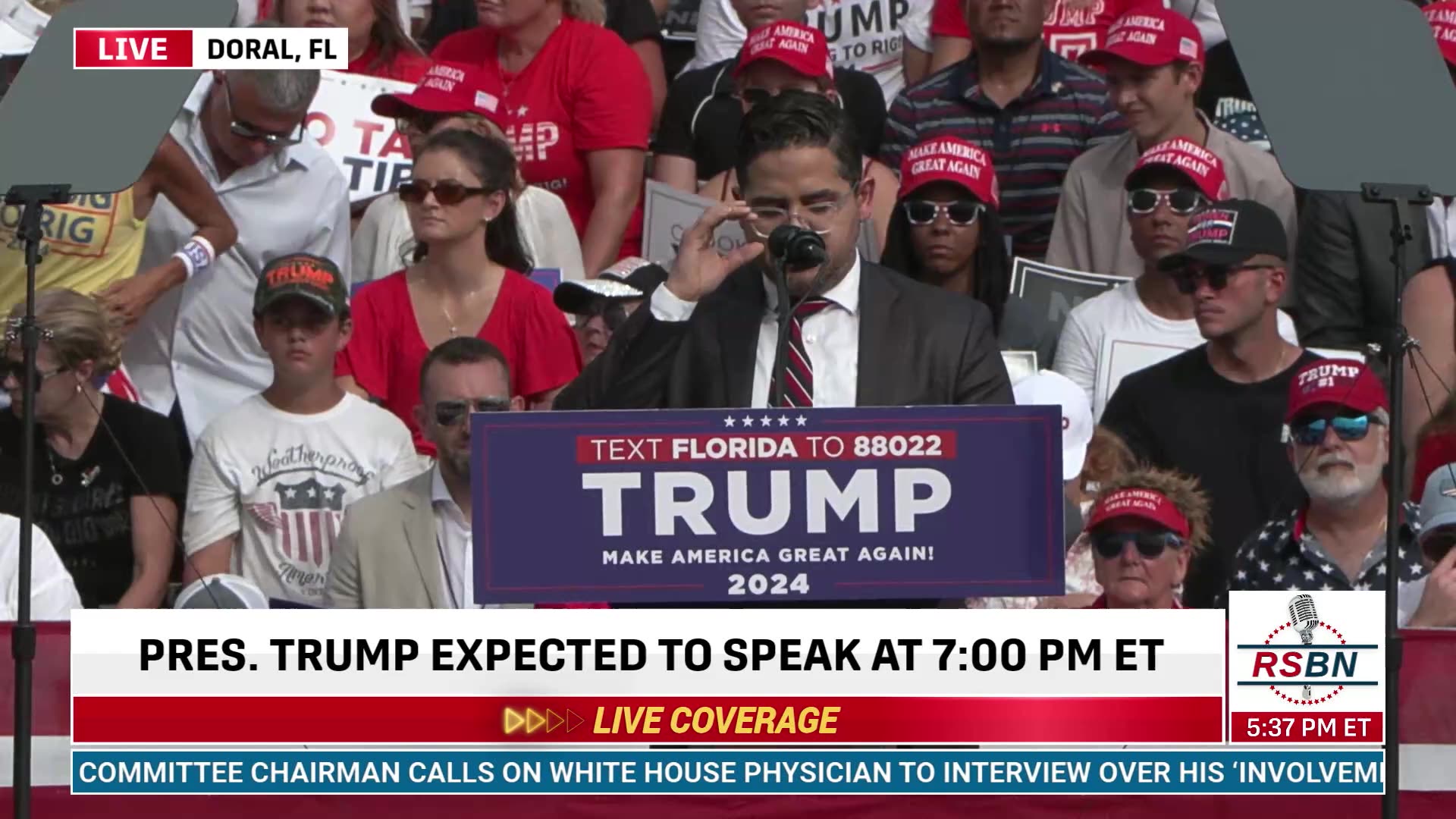 WATCH: Rep. David Borrero Remarks During Trump Rally in Doral, Florida ...