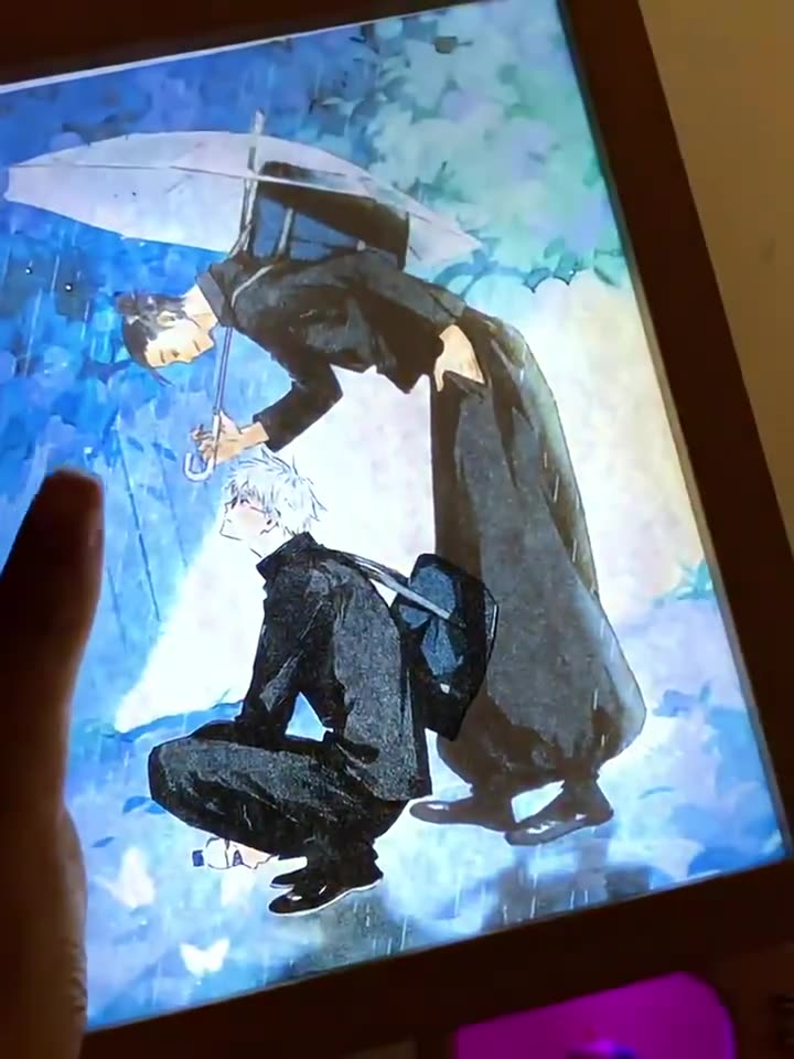 Jujutsu Kaisen Anime Figure Led Gojo Night Light Painting Decor Phot