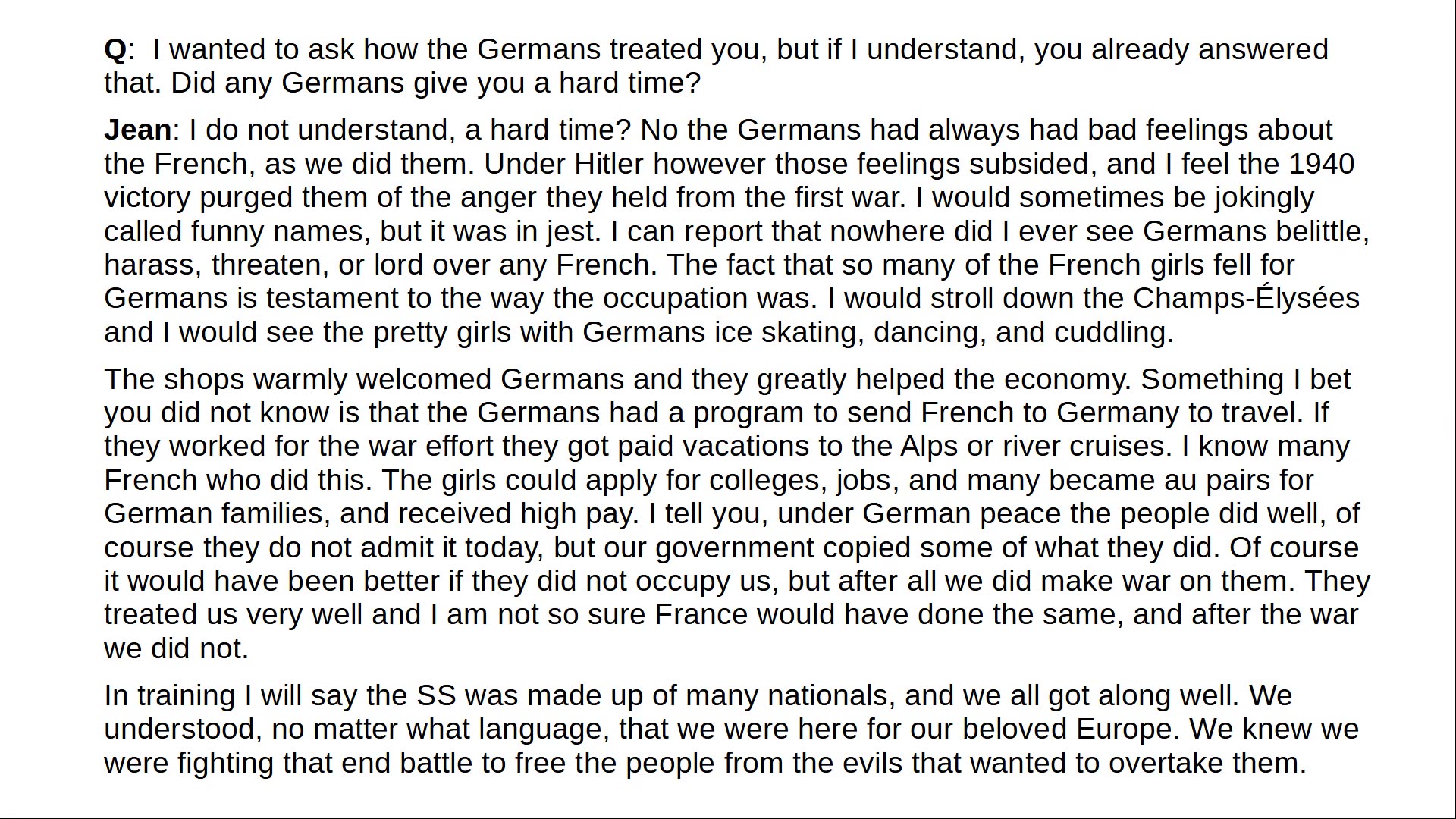 Interview with Jean Loustau, French SS officer in 'Kurt Eggers' SS War ...