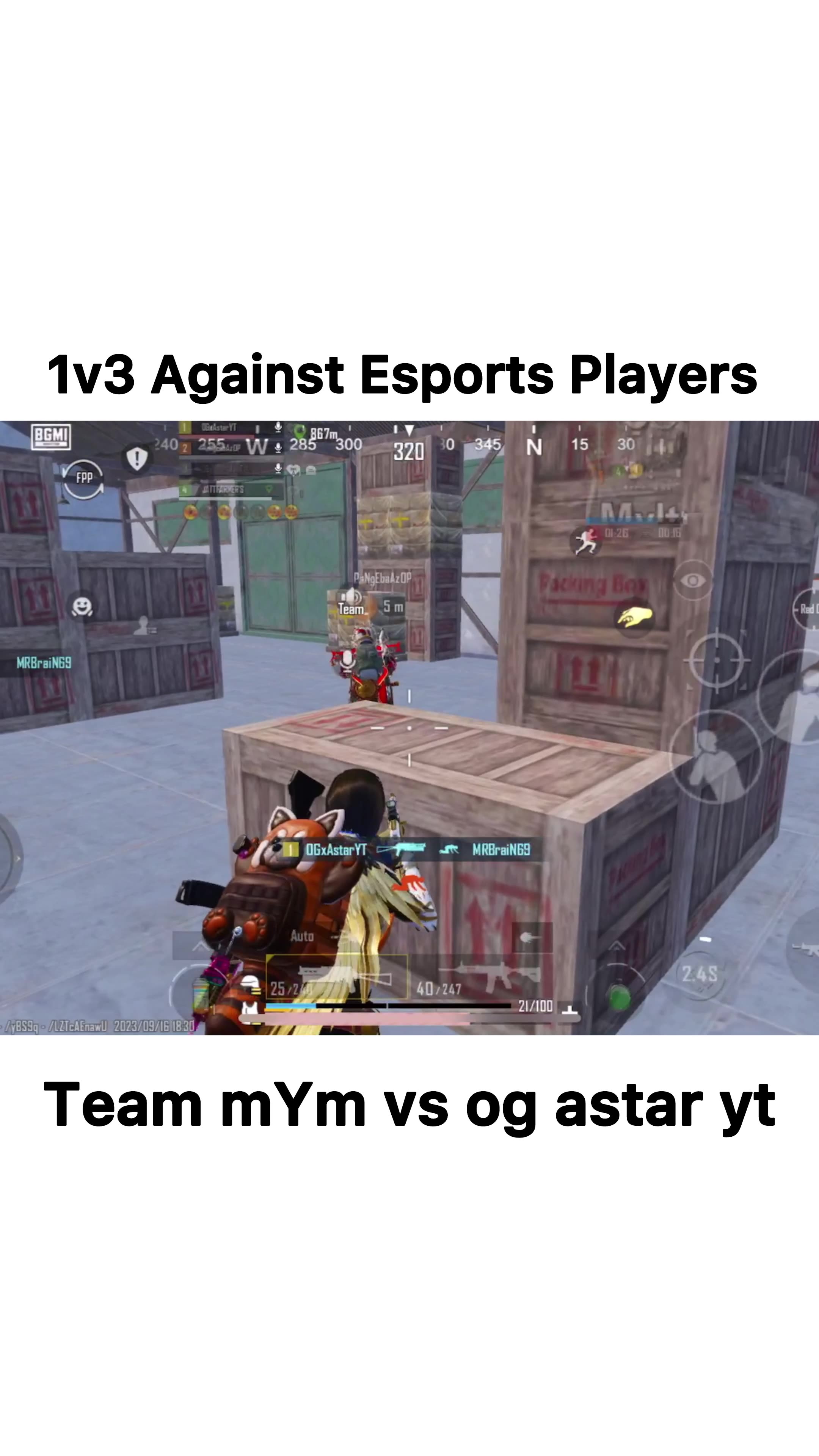 1v3 Team mYm In BGMI