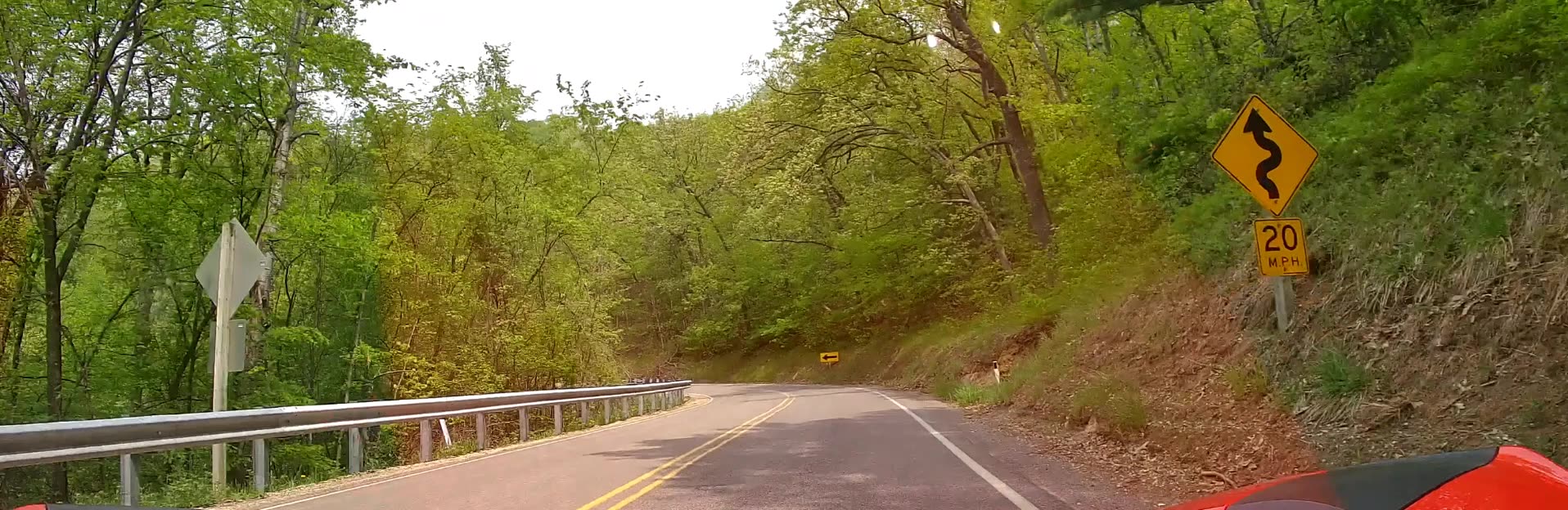 Full video of running North on County C thru the Mindoro Cut.