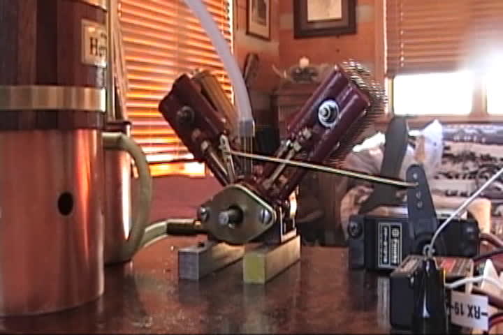 Radio Controlled V-Twin Steam Engine