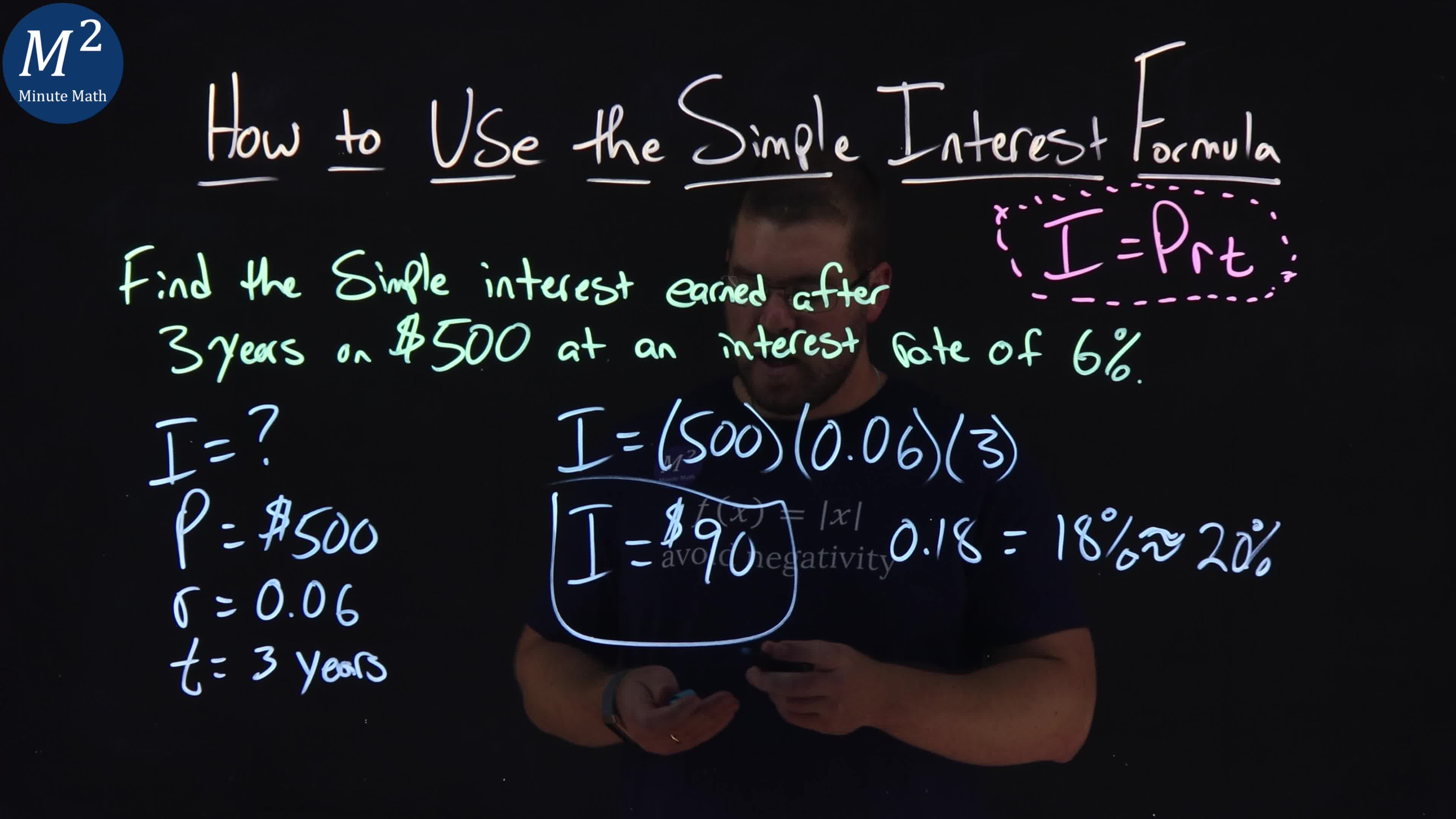 How to Use the Simple Interest Formula (I=Prt) to Find I | Part 1 of 3 ...