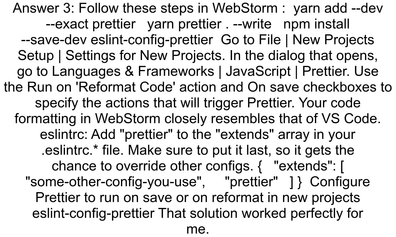 How To Set Same Code Formatting Styles To Webstorm And Vscode