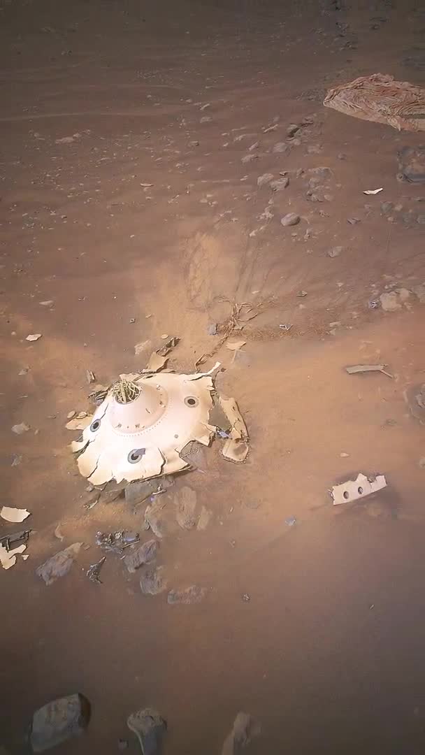 Mars Rover Garbage left behind Back shell Parachute assorted Garbage Trash