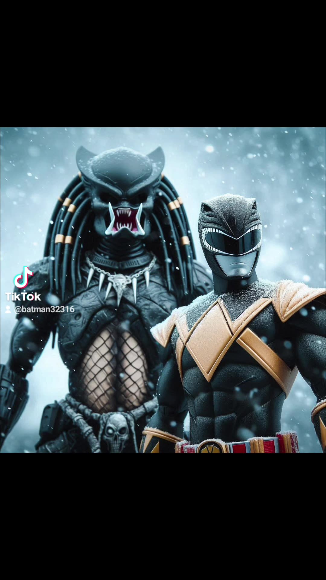 Batman Power Ranger and predator ai art