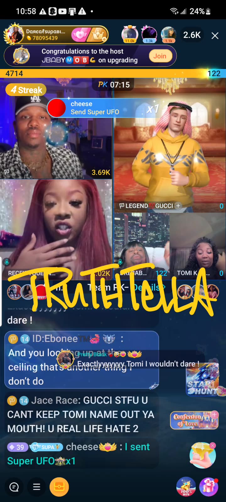 DREBABY VS. RECEIPTQUEEN IN TEAM PK THEN HE GOES OFF ON Ms . DIVERSE