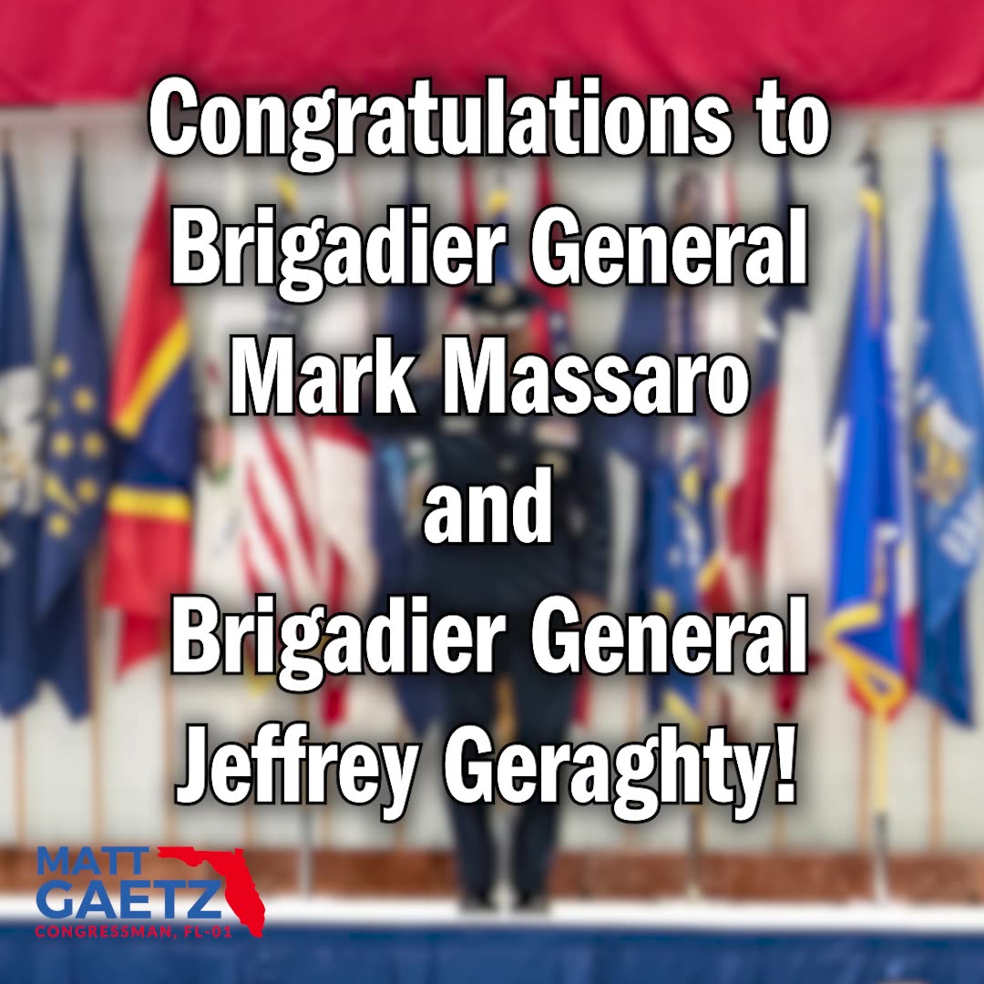 Congressman Matt Gaetz Attends 96th Test Wing Change of Command Ceremony
