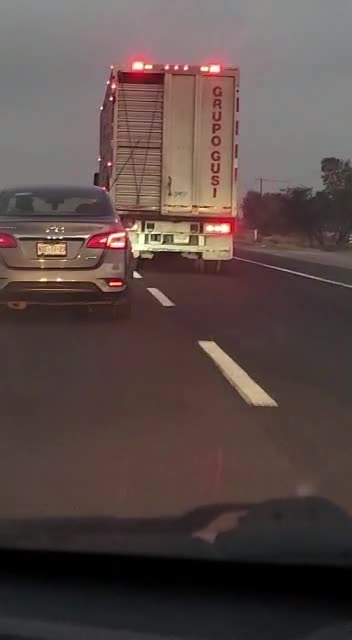 Semi-Truck Crashes After Refusing to Let Cars Pass