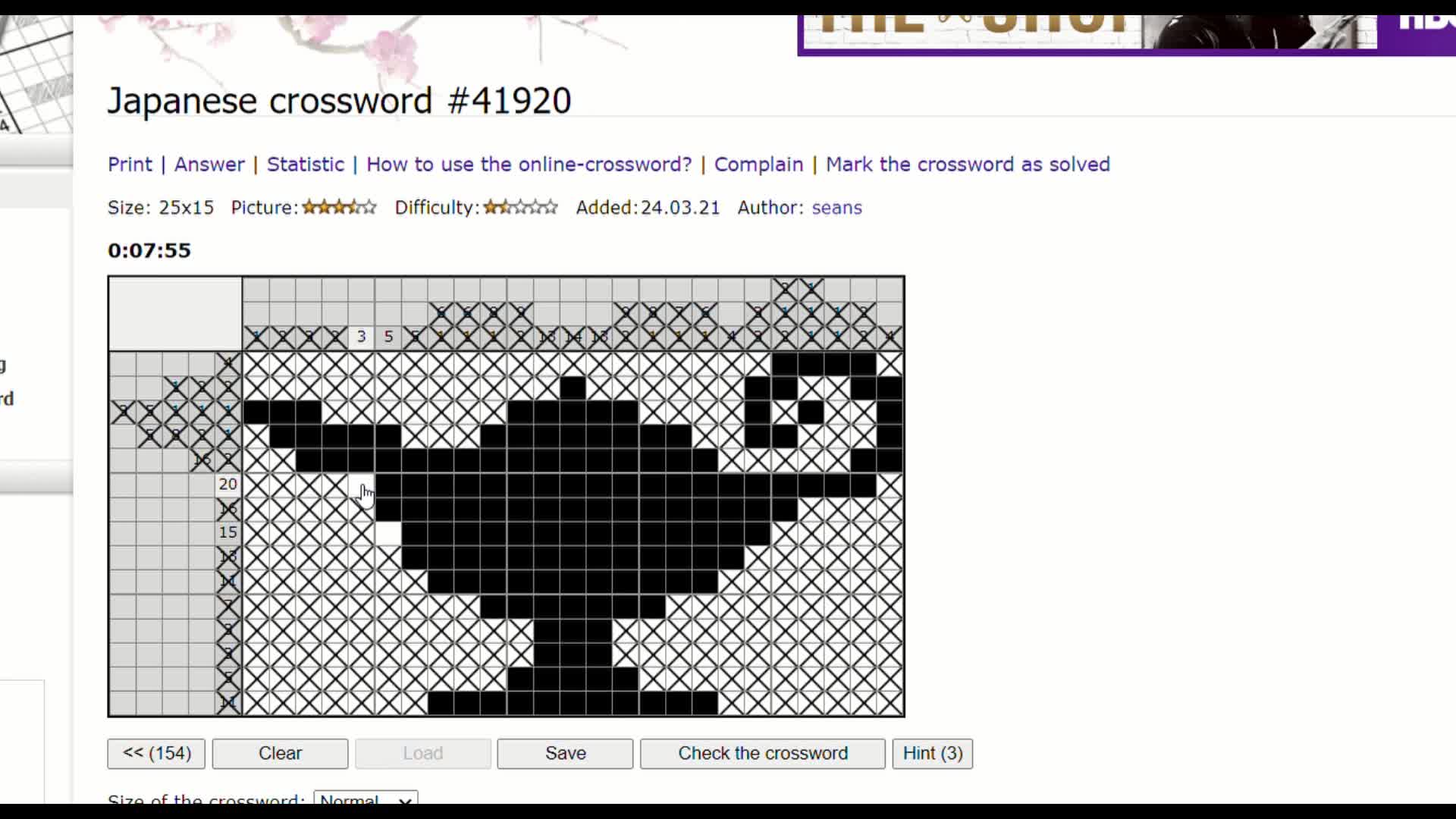 Nonograms - Aladdin's lamp